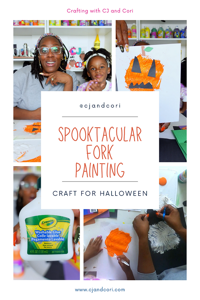 Spooktacular Fork Painting: Jack-O'-Lantern Craft for Halloween