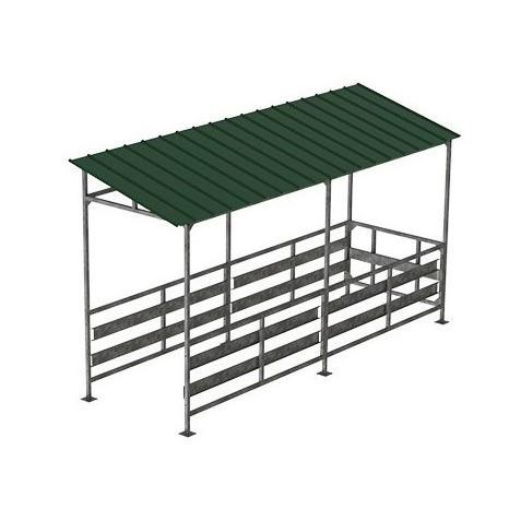 Slanted Roof Cart Corral | RTS Retail