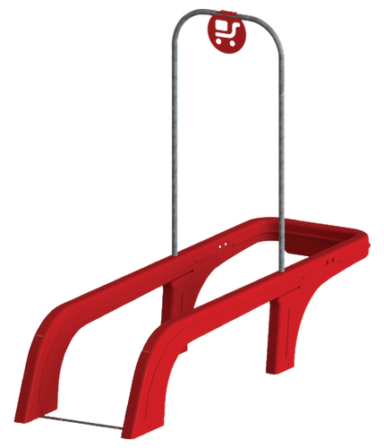 Single Wide Rotomolded Cart Corral | RTS Retail