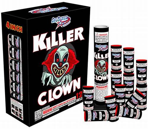 Killer Clown 12 Pack 4" cannisters | Discount fireworks