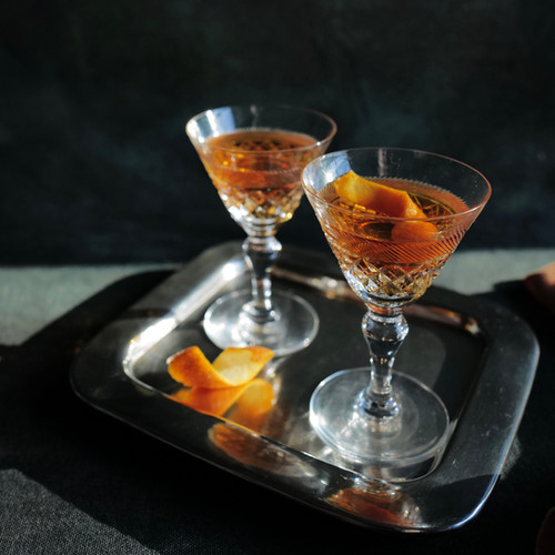 A Set of Four Stunning Vintage Webb Heirloom Crystal Martini Glasses ...