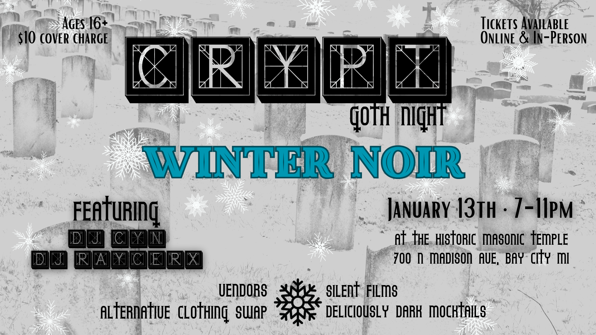 CRYPT: Winter Noir | Goth Night at the HMT | HMTBC
