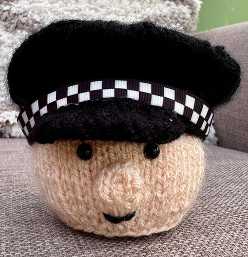 Policeman Chocolate Orange Cover (Knitted) | Roscoes Woolcraft