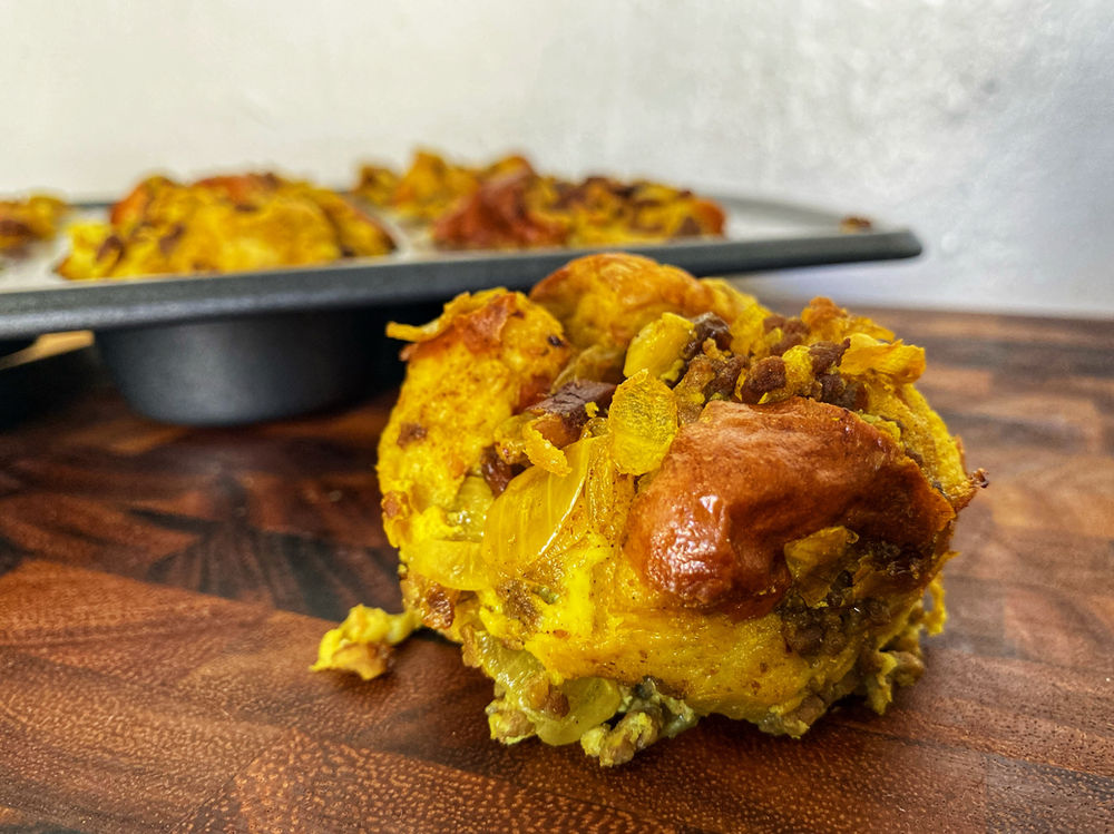 South African Babotie Bread Pudding