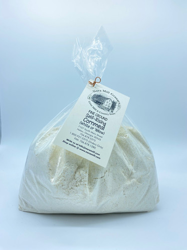 White Self-Rising Fine Ground Cornmeal- 5lb plastic bag | Nora Mill
