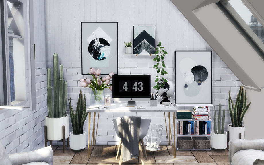 geometric art posters | thesims4cc