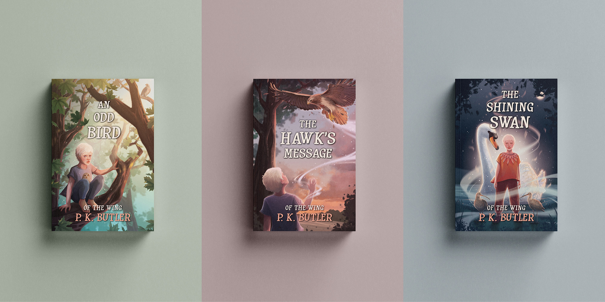 Illustrated Book Cover | Of The Wing Book Series | MadliArt