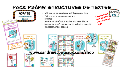 Structures de textes P3 à P6 | Sandrine Coûteaux