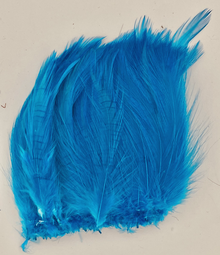 B52 Blue-Custom Neck Hackle 4-6" | Crappie Jig Tying Materials |United ...