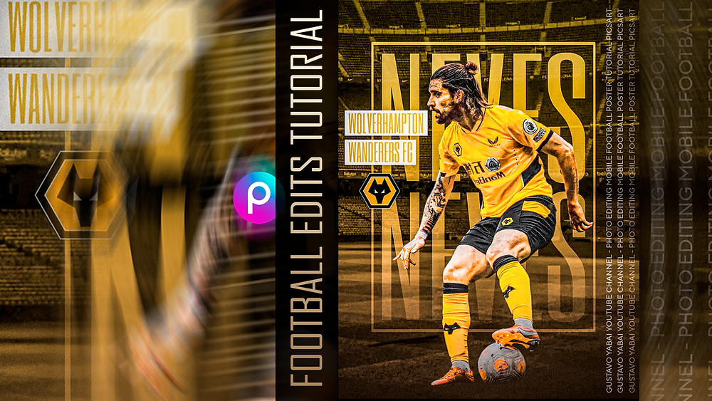 Football Edits Poster Art Tutorial - PicsArt - Como Fazer Flyer de ...