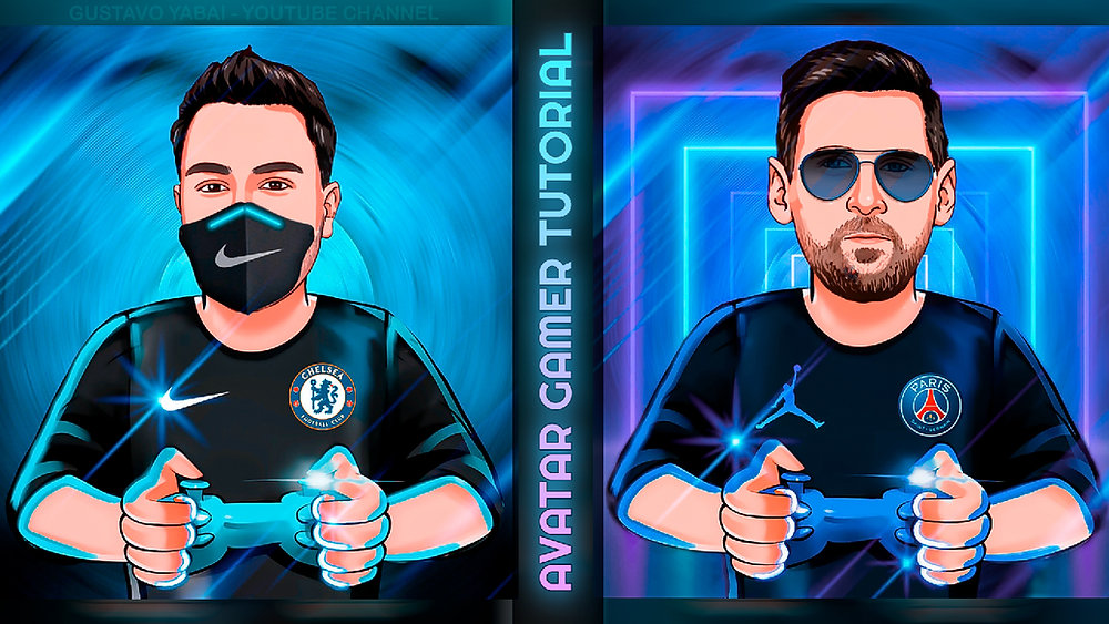 Como fazer AVATAR Cartoon gamer usando SUA FOTO | Criar imagem Logo ...
