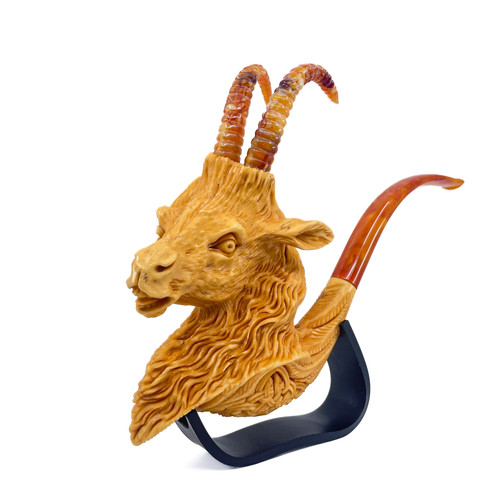 S.Yanik Meerschaum Pipe Wild Goat Smoking Pipe | Yanik Meerschaum