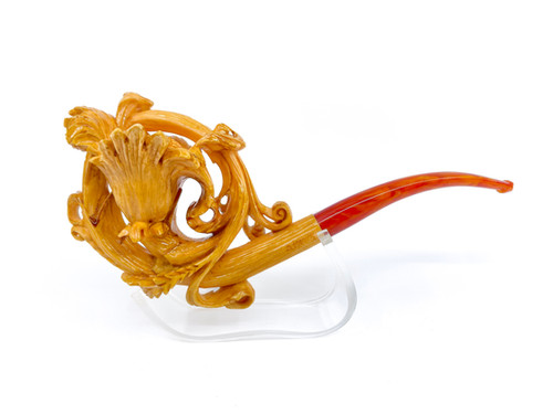 Yanik Meerschaum Pipe Lotus Shaped Smoking Pipe,Floral Design | Yanik ...