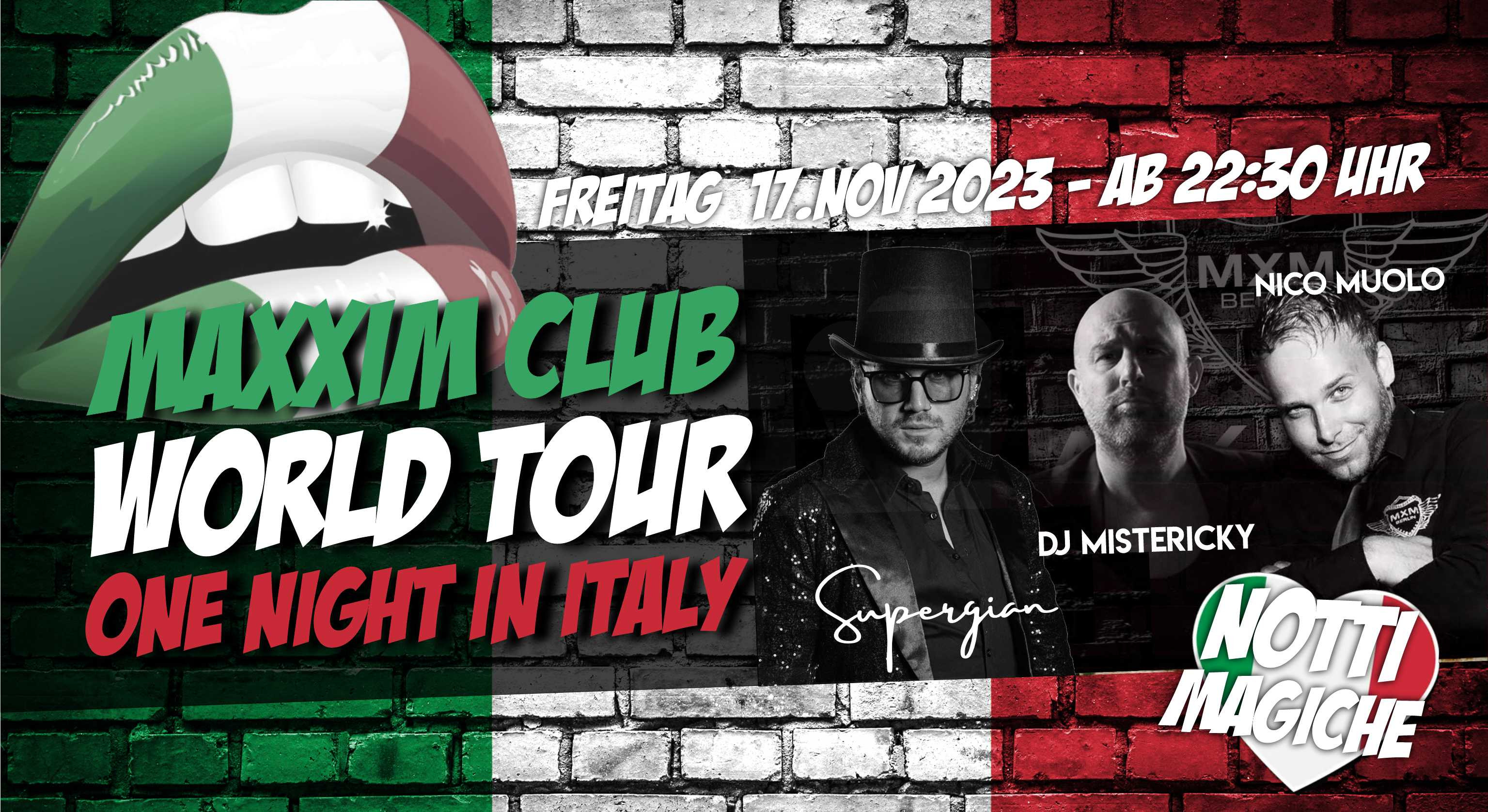 MAXXIM WORLD TOUR - ONE NIGHT IN ITALY | MAXXIM CLUB BERLIN