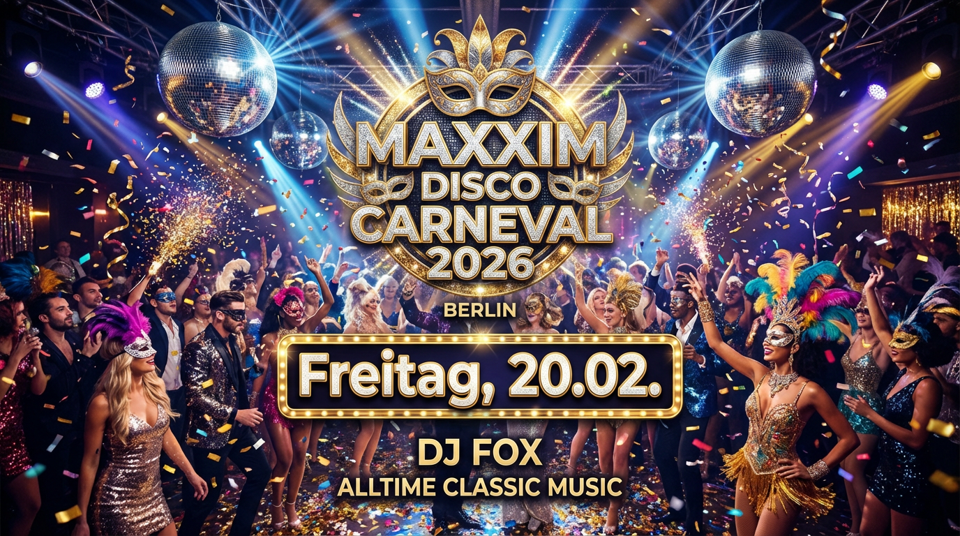 the MAXXIM DISCO CARNEVAL 2026 | MAXXIM CLUB BERLIN