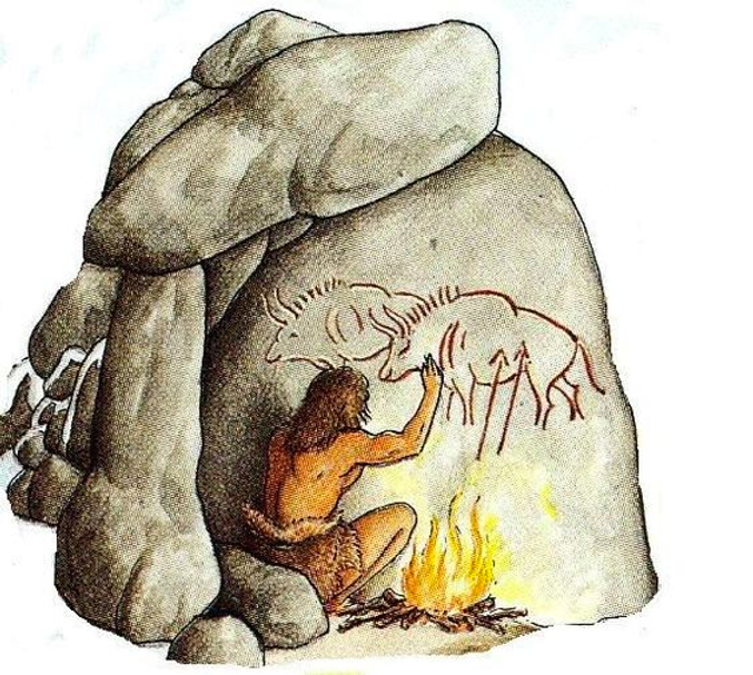 Evolution of the cave men to the present day graphic and textile designers