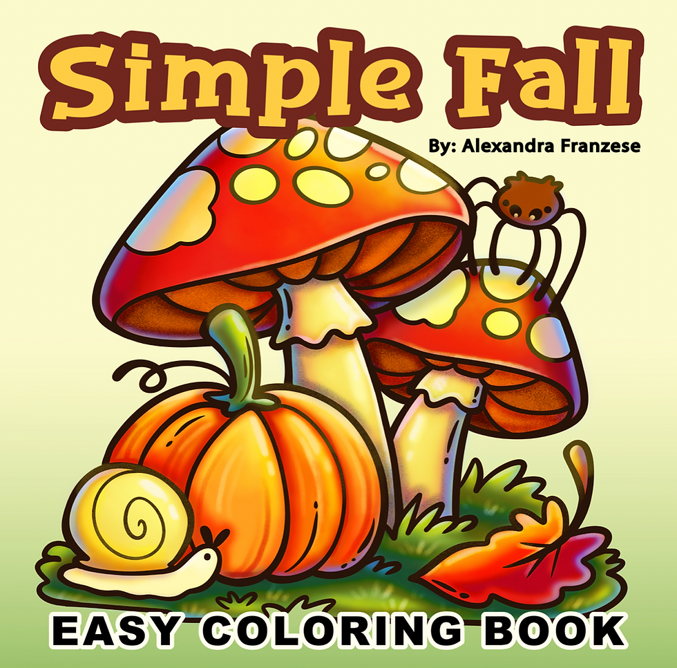 Simple Fall Coloring Pages - Digital Download - 15 Pages | Ally Art
