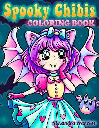 Spooky Chibis Coloring Pages - Digital Download | Ally Art