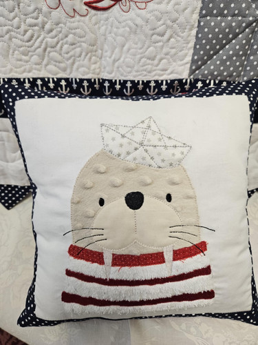 AHOY WALRUS PILLOW | Joy Creations Quilts