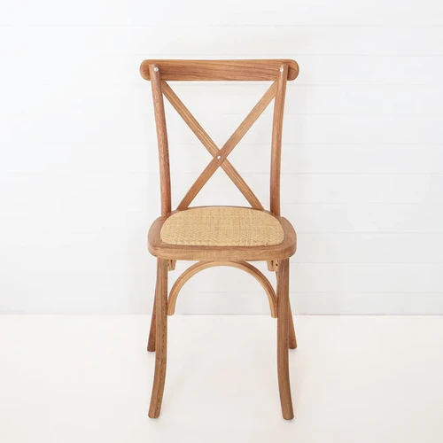 Oak Cross Back Dining Chair | The White Place