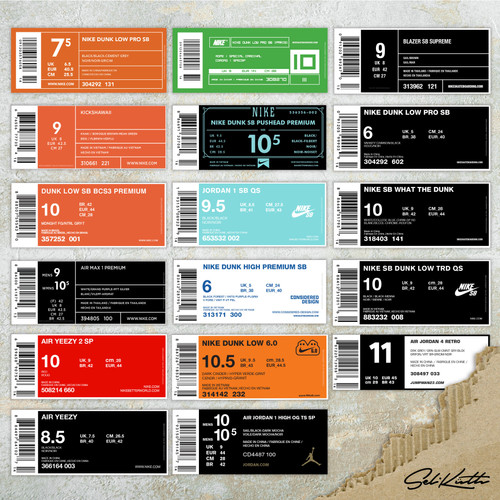 Custom Replacement Sneaker Box Label + FREE Sneaker Sticker | SEL•KÜTH