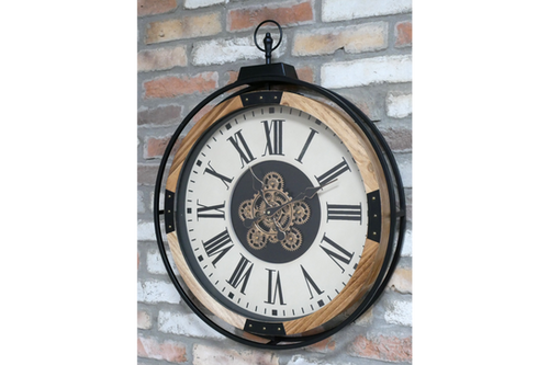 Industrial Style Cog Clock | Clock with Moving Clock Parts | Large Cog ...