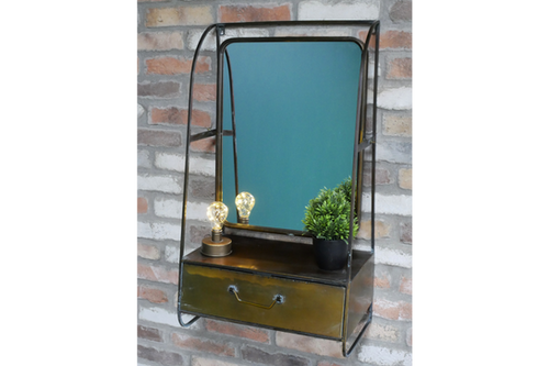 Mirrored Wall Unit with Drawer | DaisyandGordisHome