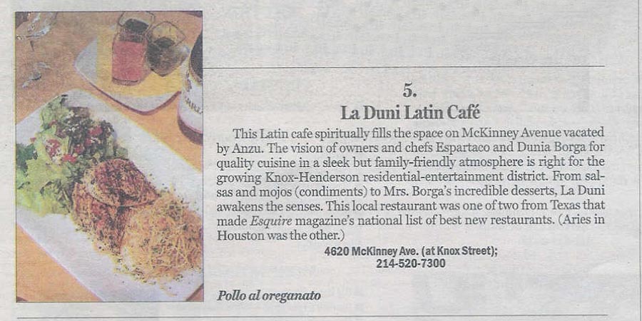 Awards | Best of Dallas | La DUNI