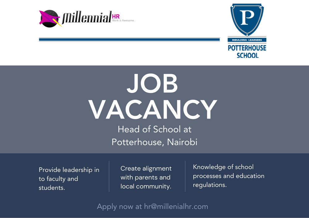 CLOSED | Job Vacancy – Head of School, Potterhouse School