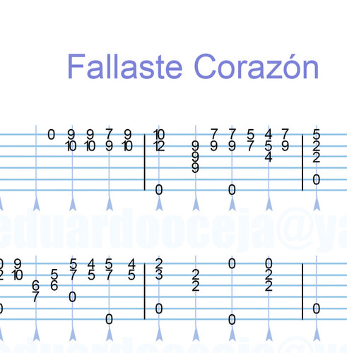 Fallaste corazón | Tablaturas