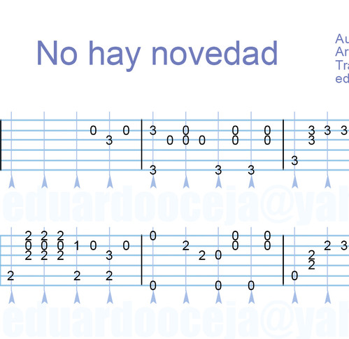 No hay novedad | Tablaturas