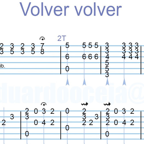 Volver volver | Tablaturas
