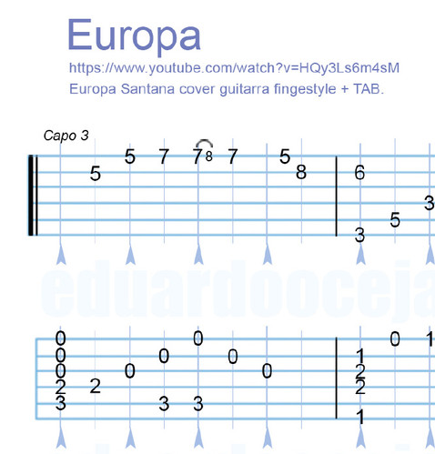 Europa | Tablaturas