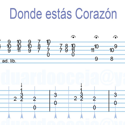 Dónde estás corazón | Tablaturas