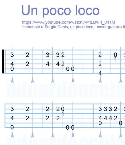 Un poco loco | Tablaturas