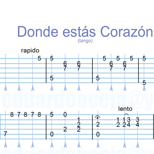 Donde estás corazón | Tablaturas