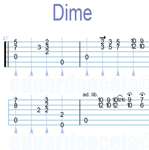 Dime | Tablaturas