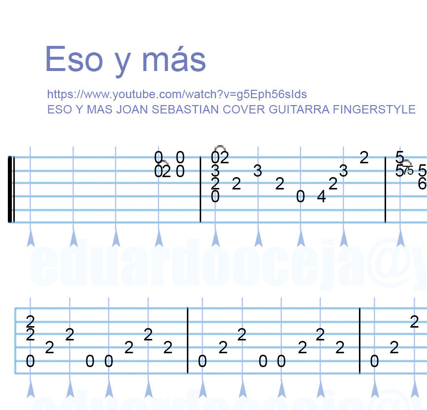 Eso y mas | Tablaturas