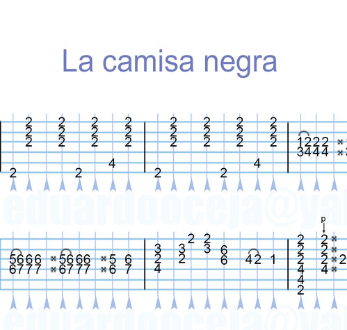 La camisa negra | Tablaturas