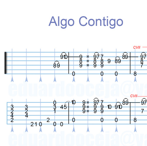 Algo contigo | Tablaturas