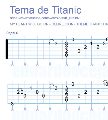Tema de Titanic | Tablaturas