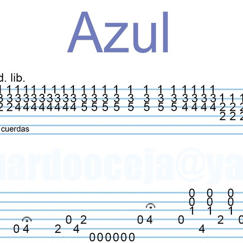 Azul | Tablaturas