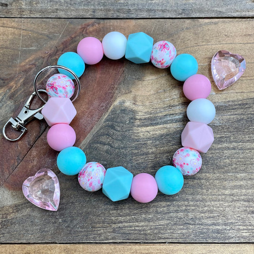 Silicone Bead Wristlet Keychain (s-m) | rachelbeauty