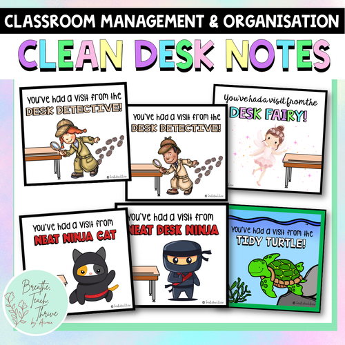 Clean Desk Notes | Breathe, Teach, Thrive