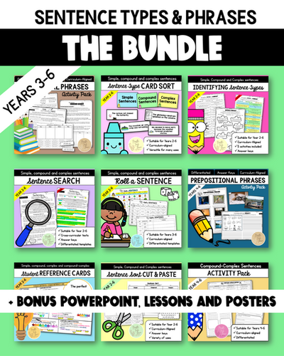 Sentence Types Bundle | Activities, PowerPoint & Posters | Breathe ...