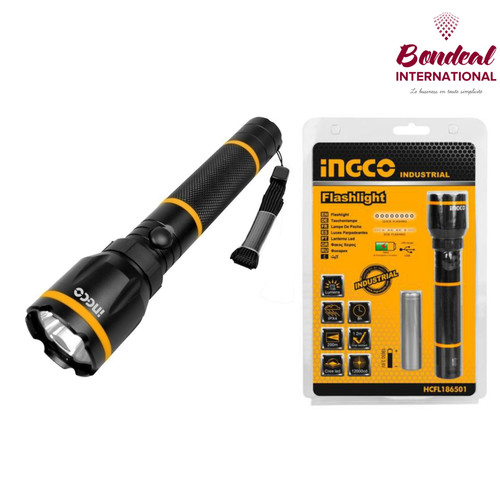 INGCO Torche LED 3.6V Rechargeable Avec 8 Heures D'Autonomie HCFL186501 ...