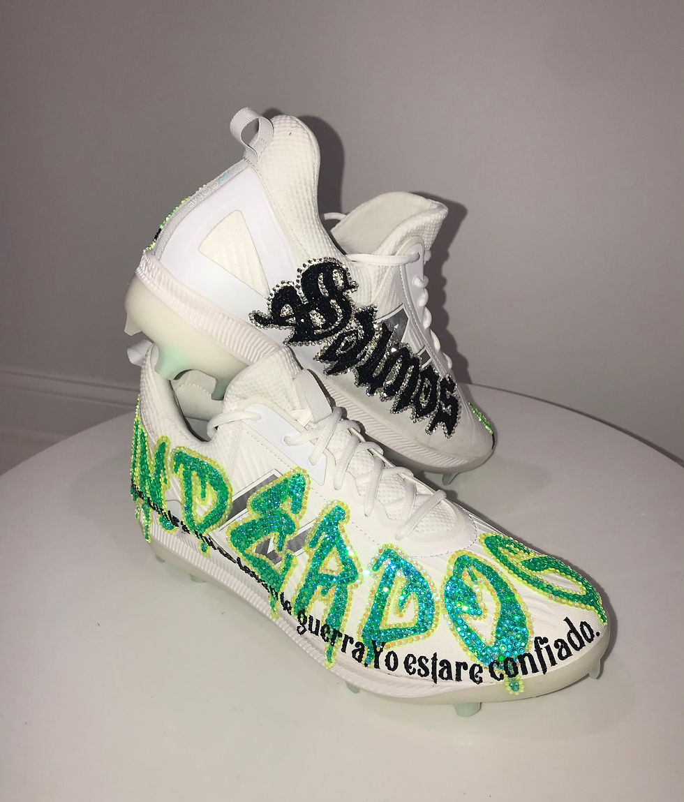 "Underdog" Baseball Cleats, Swarovski Crystals, Mens | Bella Artistry