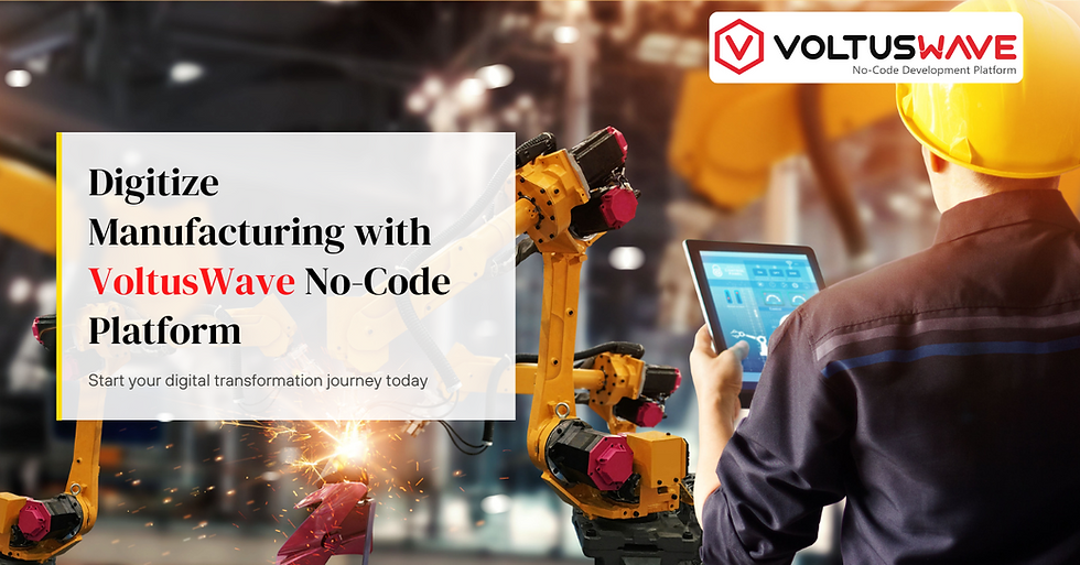 Digitize Manufacturing with VoltusWave No-Code Platform