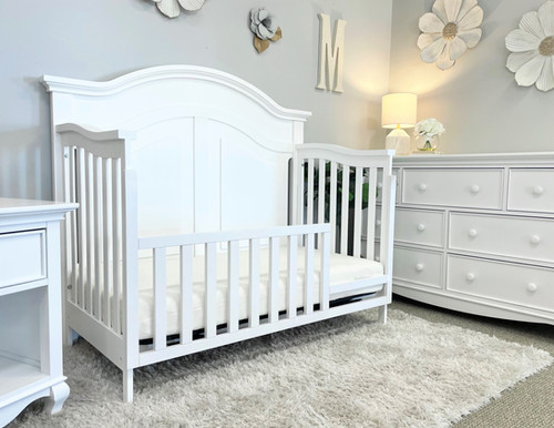 Crib Toddler Rail White | rooms4kids & baby