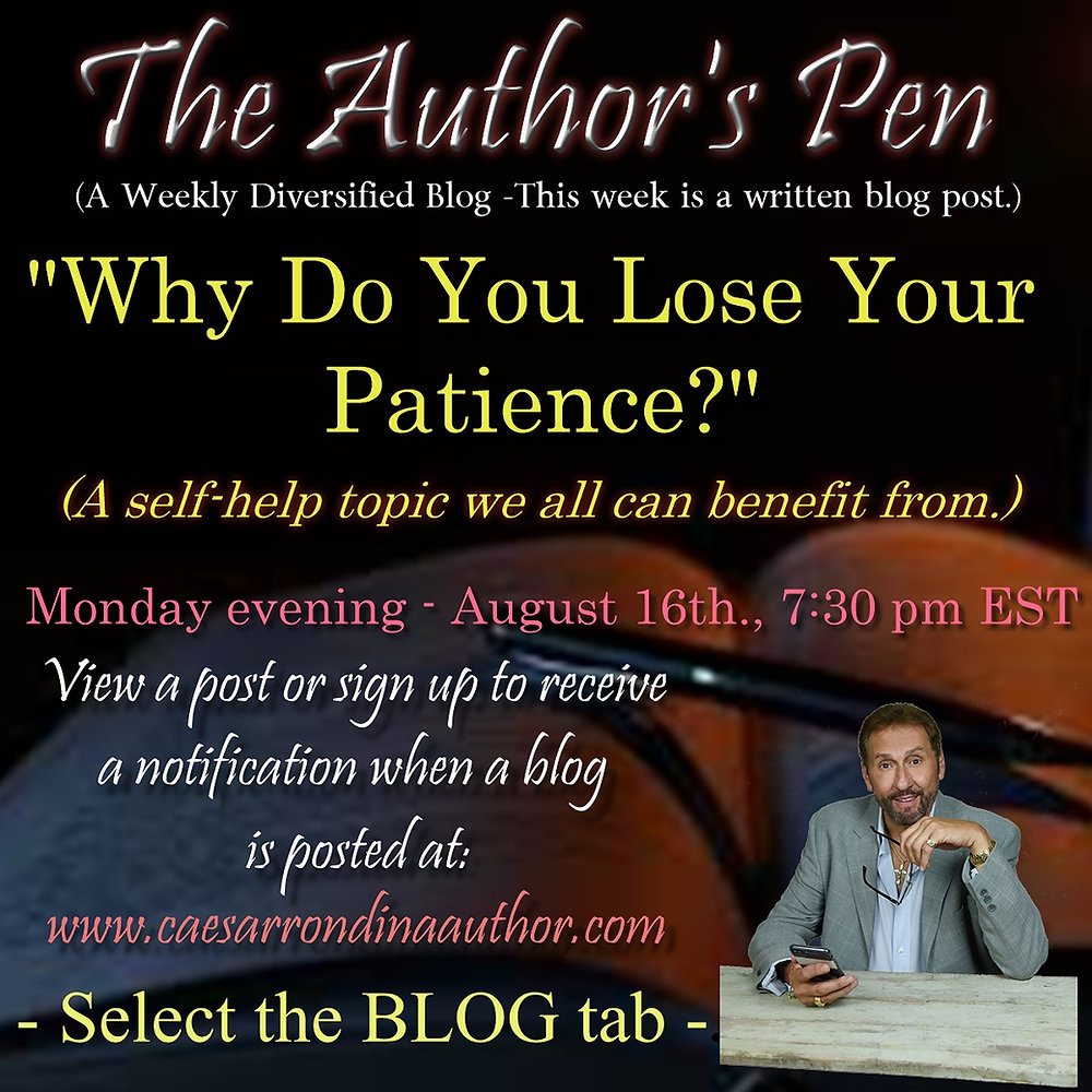 Why Do You Lose Your Patience? - A self-help topic we can all benefit from.